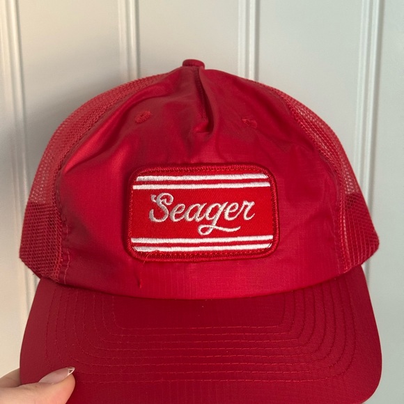 Seager | Accessories | Red Seager Trucker Hat | Poshmark